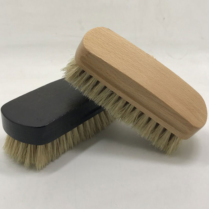Boot Brush Cleaner Shine Shoe Pig Bristles Brush W... – Grandado