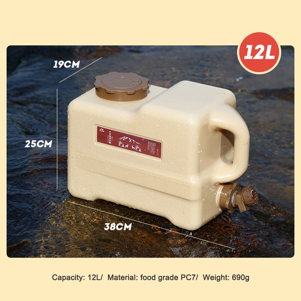 Outdoor Emmer Met Kraan 12L Capaciteit Grote Draag... – Vicedeal