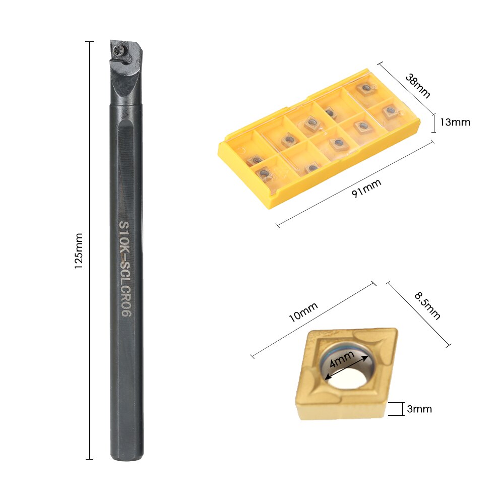 10pcs/box CCMT060204-HM Carbide Inserts + 6/7/8/10... – Grandado