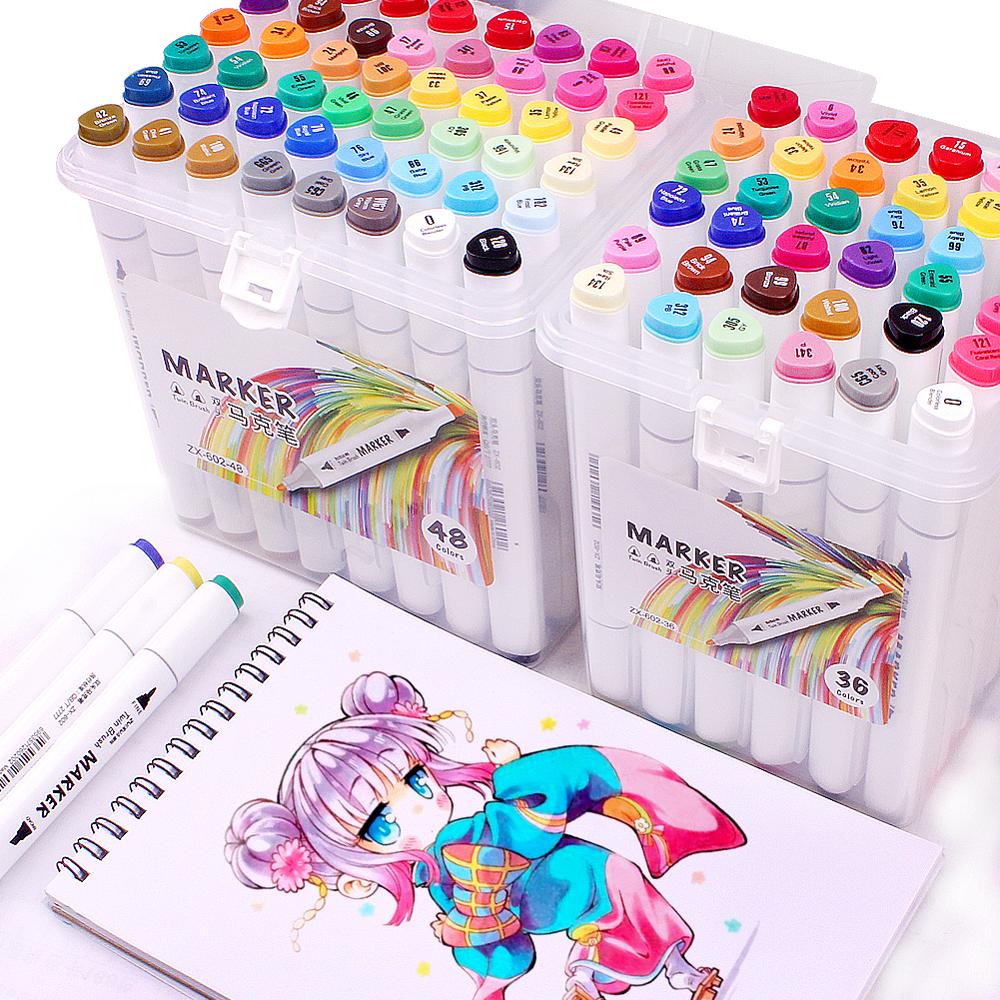 60/80/108 Colors Marker Pen, Doubled Tip Graffiti ... – Grandado