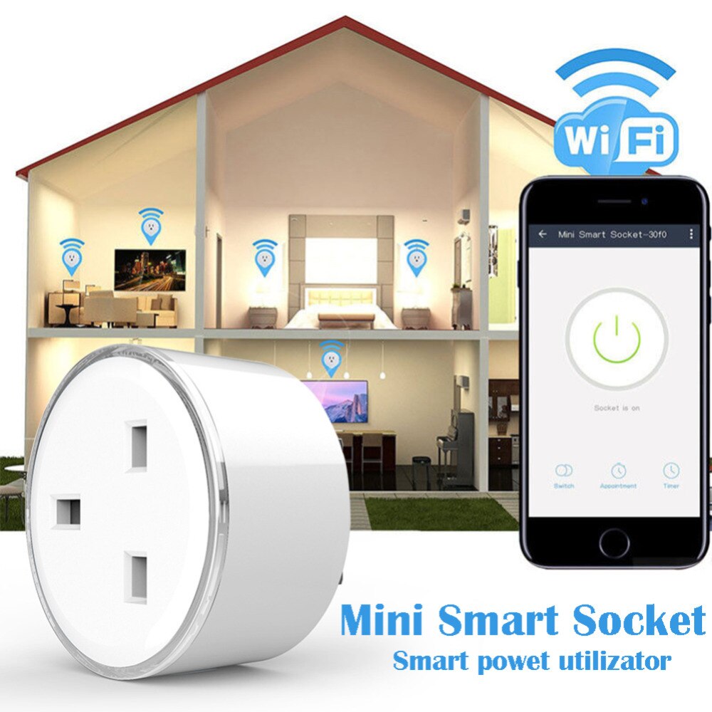 Smart Plug Wifi Smart Socket Power Monitor UK Plug... – Grandado