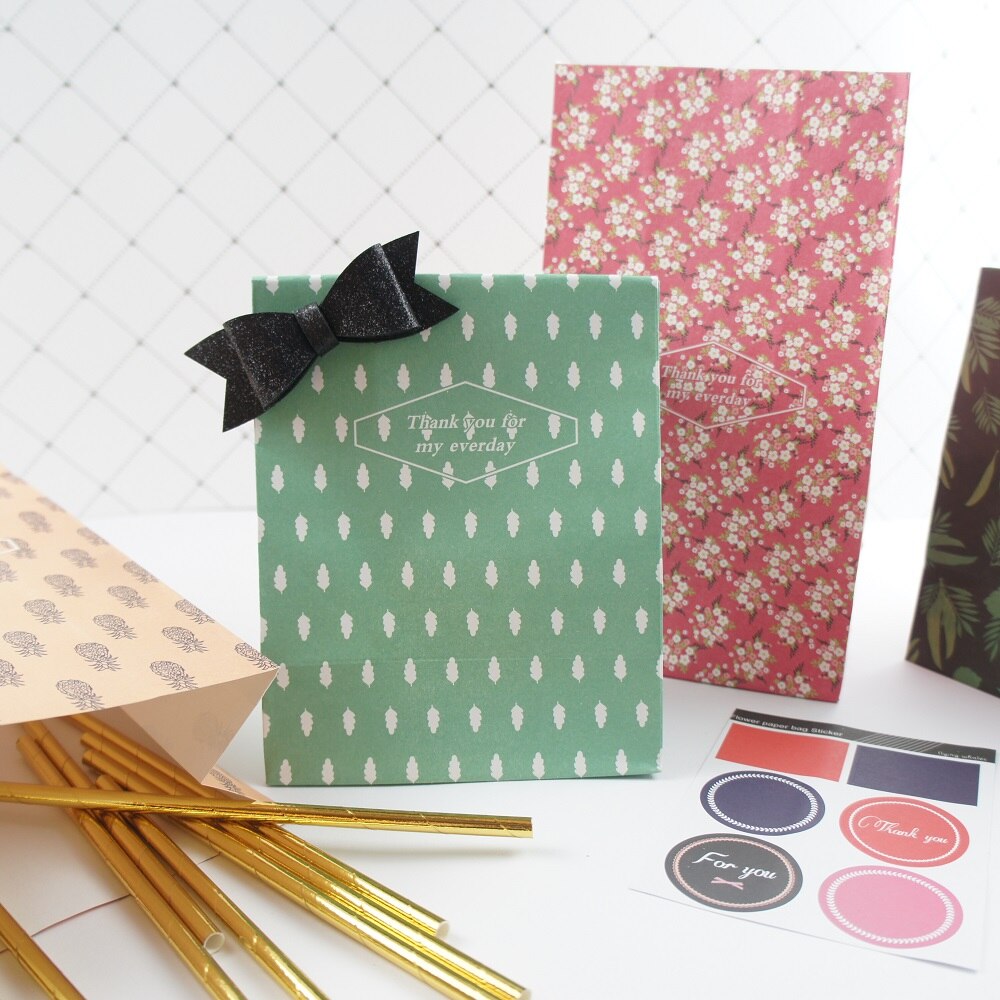 4 sets summer leaves tropical plant paper bag Wrap... – Vicedeal