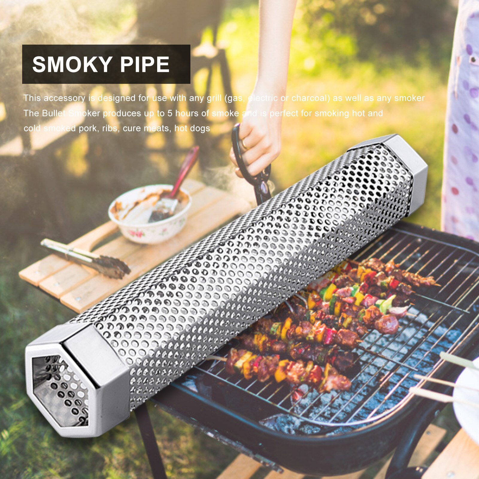 Pellet Smoker Tube, 12 inches Square Round BBQ Gri... – Vicedeal