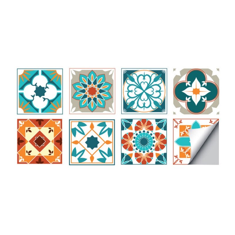 8CS/Set Mozaïek Muur Sticker Badkamer Tegel Taille... – Grandado