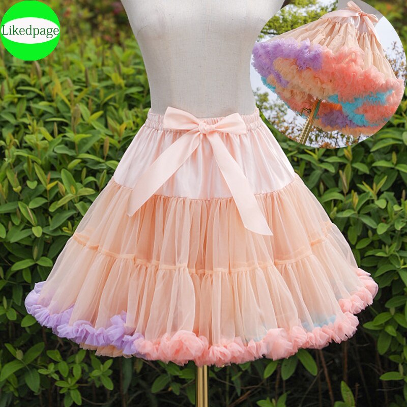 Lolita Jurk Petticoat Onderrok Tutu No Bone Jupon ... – Grandado