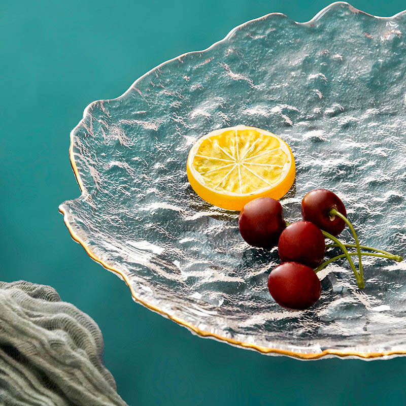 Japanese Hammer Glass Dinner Plate Platter Fruit S... – Grandado