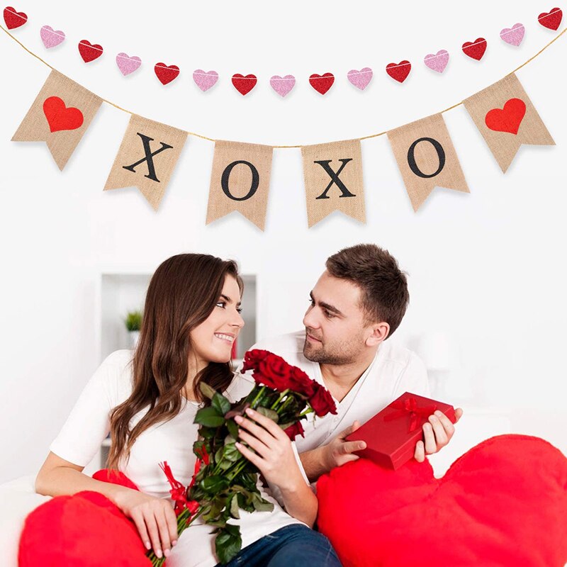 Valentine's Day Heart XOXO Banner for Engagement W... – Grandado