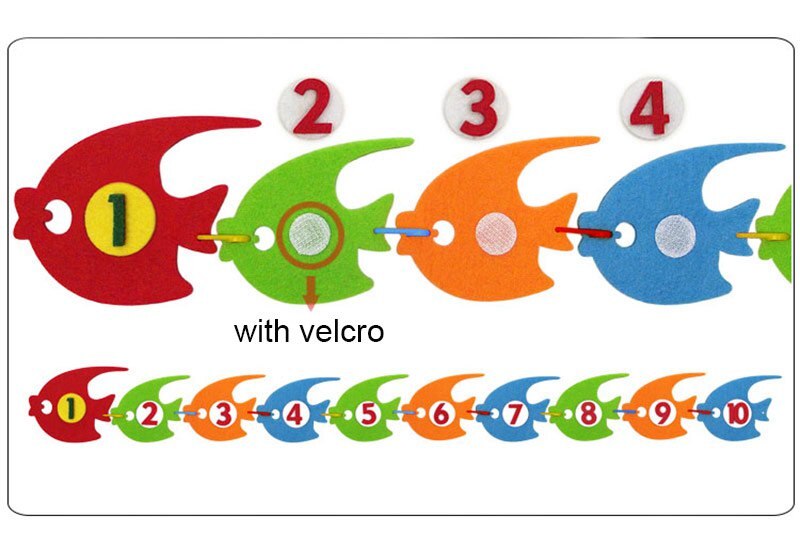 75X10CM Felt Cloth Fish Number For Children Early ... – Grandado