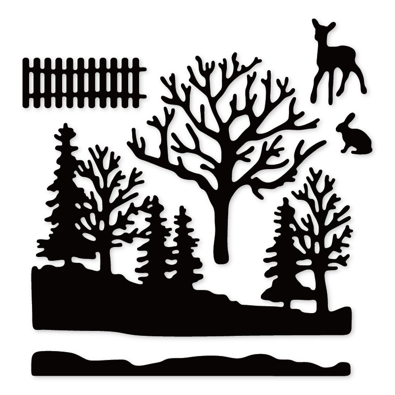 Cool Forest Animal Set 107*131mm Metal Cutting Die... – Grandado