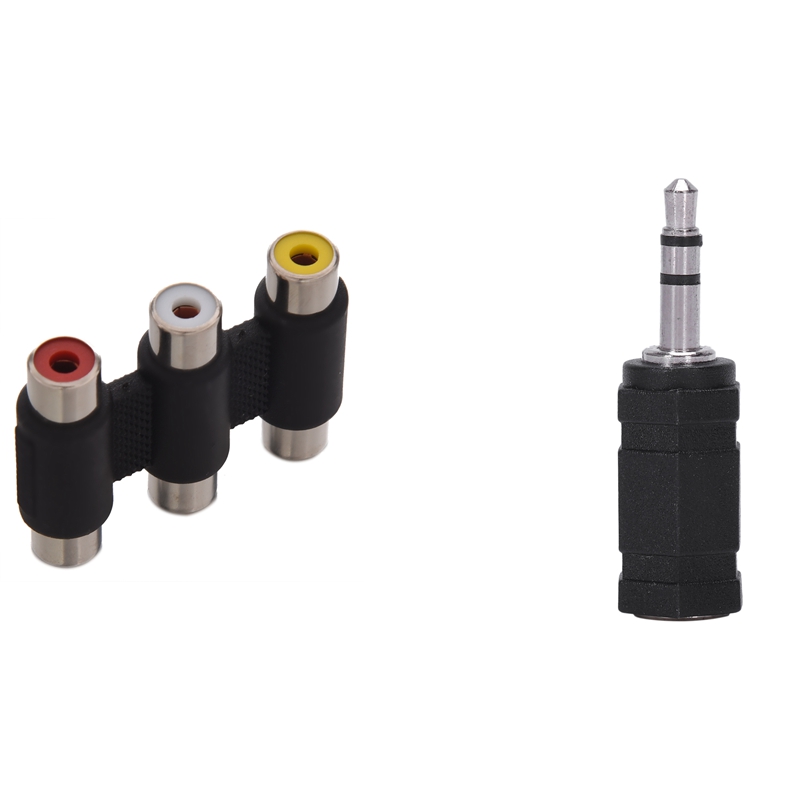 1 Pcs 3 RCA Phono Female Socket Coupler Extension ... – Grandado