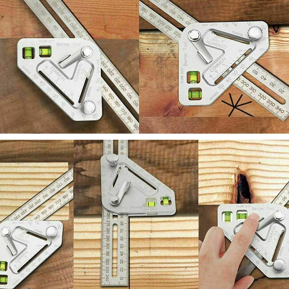 Triangle Angle Ruler Level Protractor Aluminum All... – Grandado