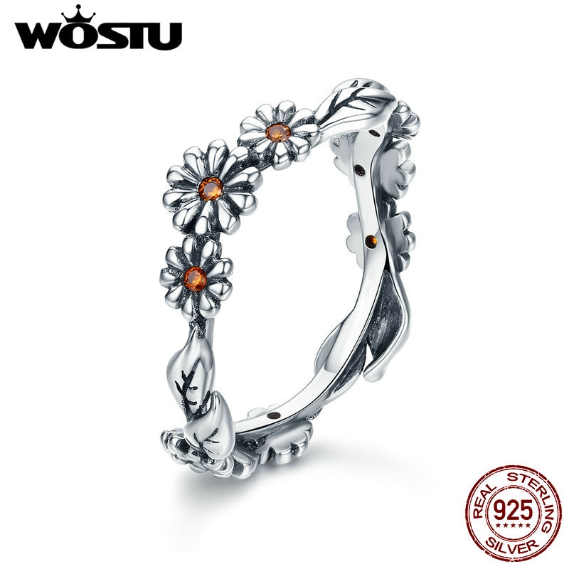 Wostu 925 sterlingsølv romantiske marguerit finger... – Grandado