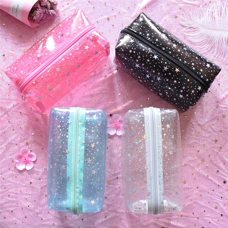Kvinder pvc små makeup tasker rejse gennemsigtig k... – Grandado