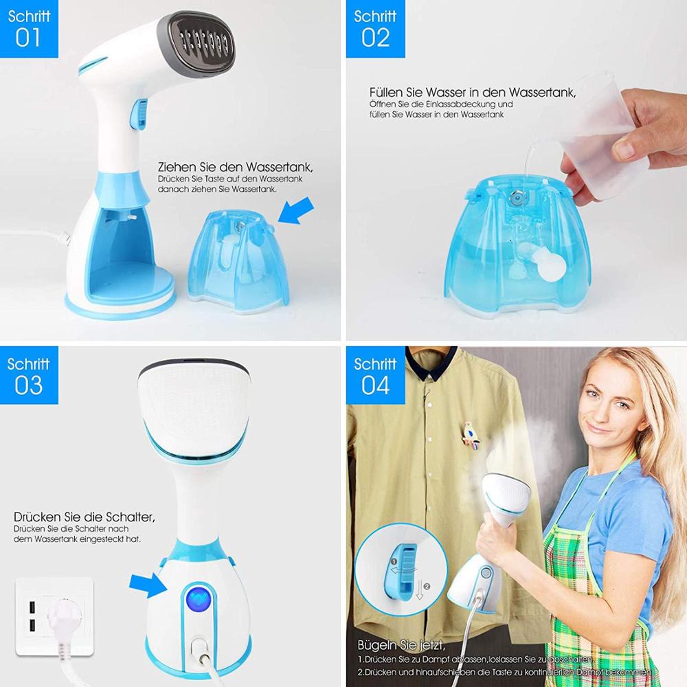 Steam Iron Garment Steamer Handheld Fabric 1500W T... – Vicedeal