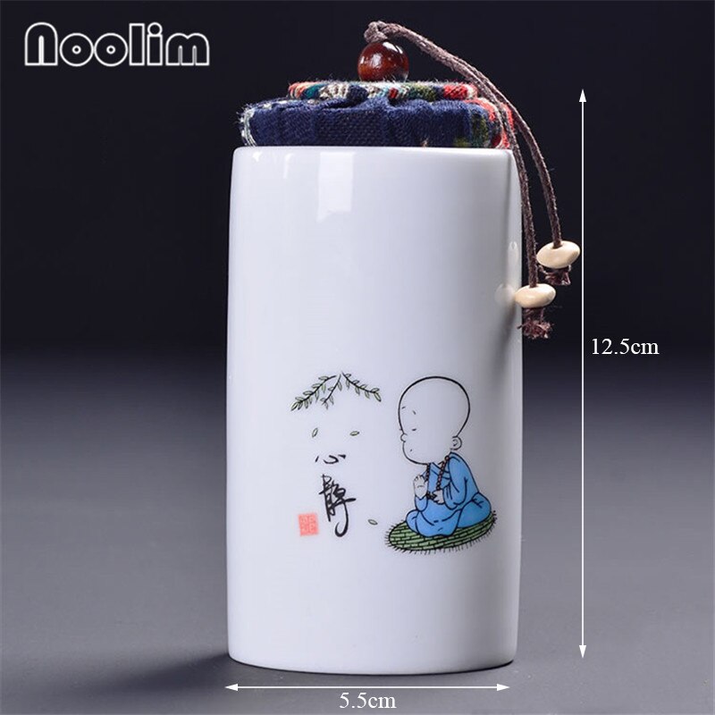 Keramische Hand Geschilderd Kleine Monnik Opslagta... – Grandado