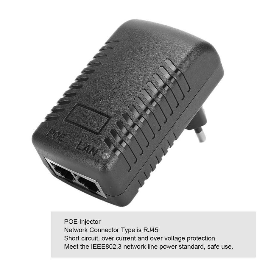 DC 24V/48V Wall Plug Power Adapter POE Ethernet In... – Grandado