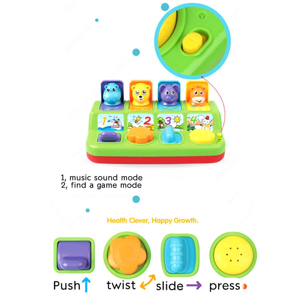 Kid Early Educational Interactive Pop Up Animals T... – Vicedeal