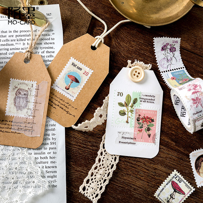 Vintage Post Office Series Washi Tape Retro stamps... – Grandado