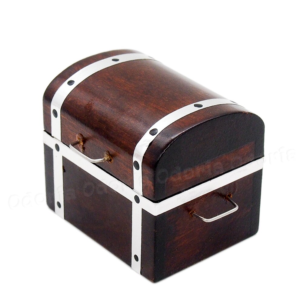 Odoria 1:12 Miniature Wooden Treasure Chest with H... – Grandado