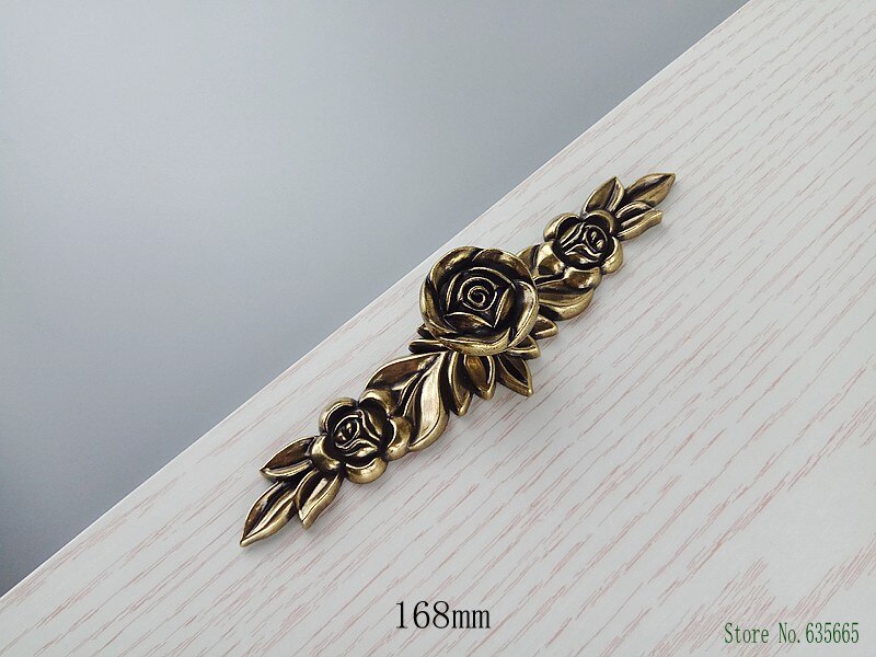 European Bronze Rose Flower Furniture Handles Kitc... – Vicedeal