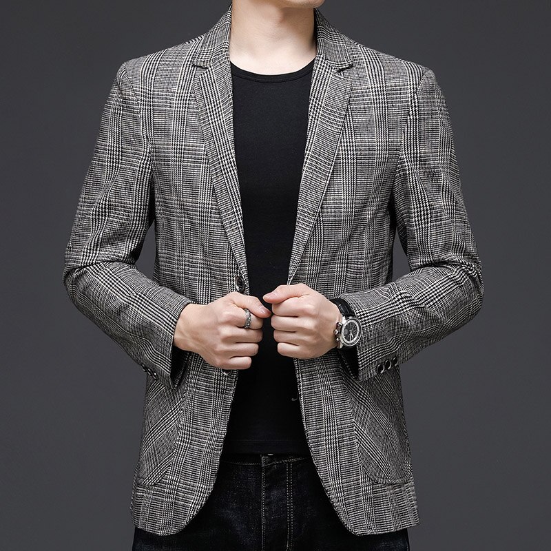 Heren Blazers Buit Herfst Retro Luxe Slanke Blazer... – Vicedeal