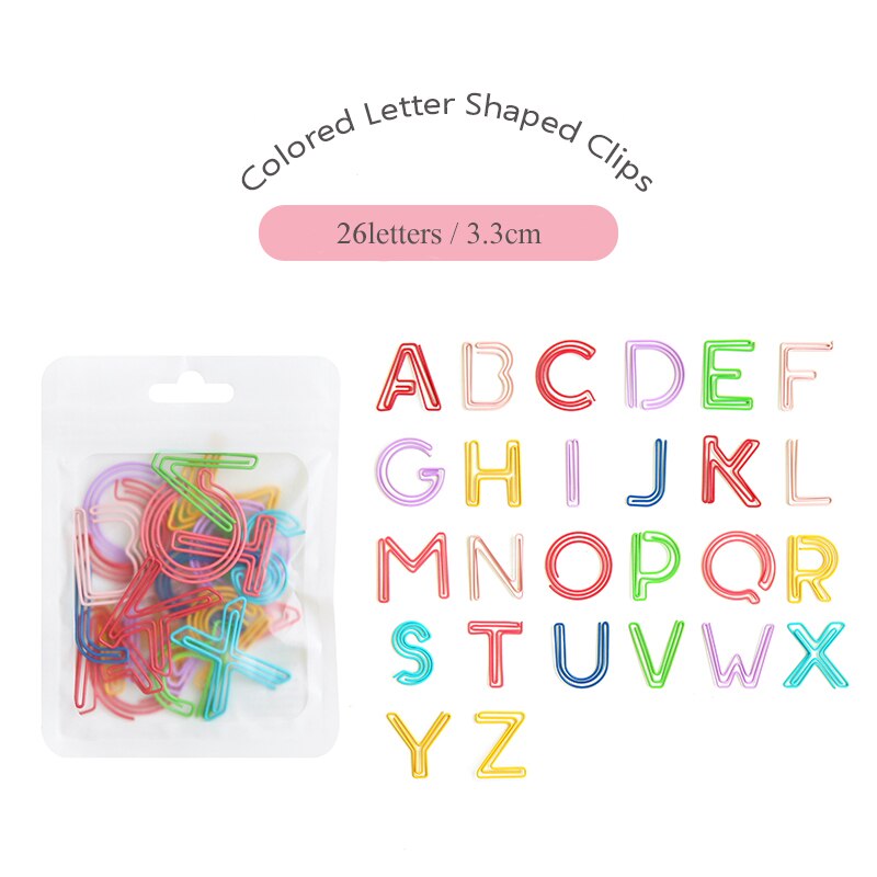 Marcapáginas con forma de letra Clips de papel Met... – Grandado