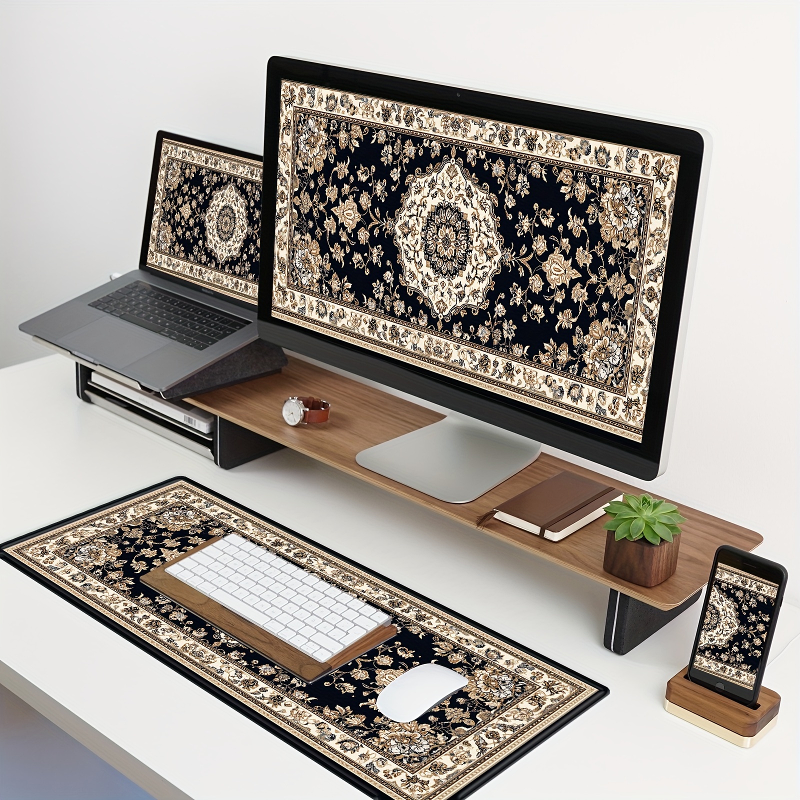 XXL Black Persian mouse pad long table mat floor m... – Vicedeal