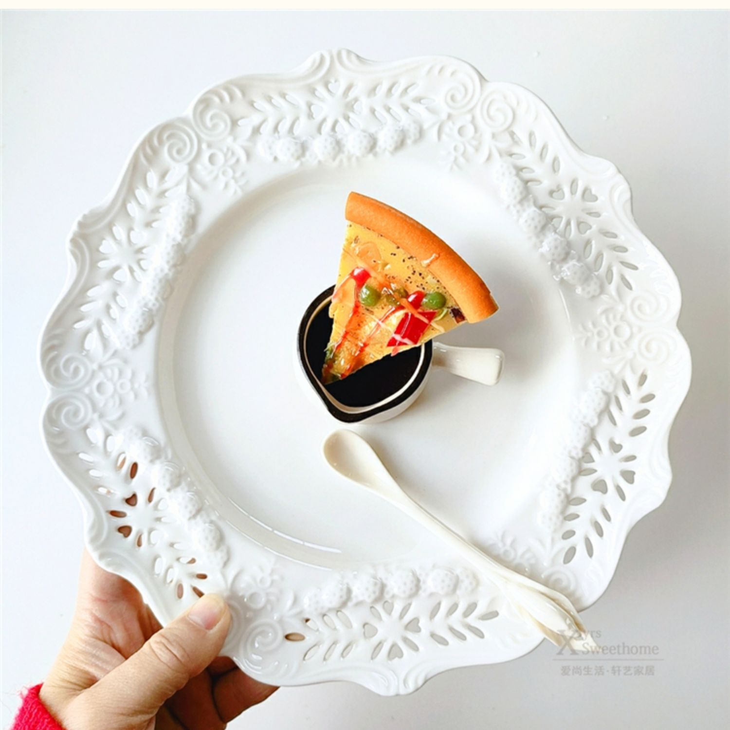 Ceramic Snack Plate Cake Food Snack Breakfast Dinn... – Grandado