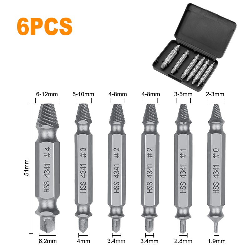 Damaged Stripped Screw Extractor Remover Kit Disas... – Grandado