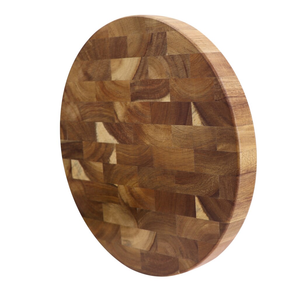 Jaswehome Round Acacia Wood Cutting Board Wooden C... – Grandado