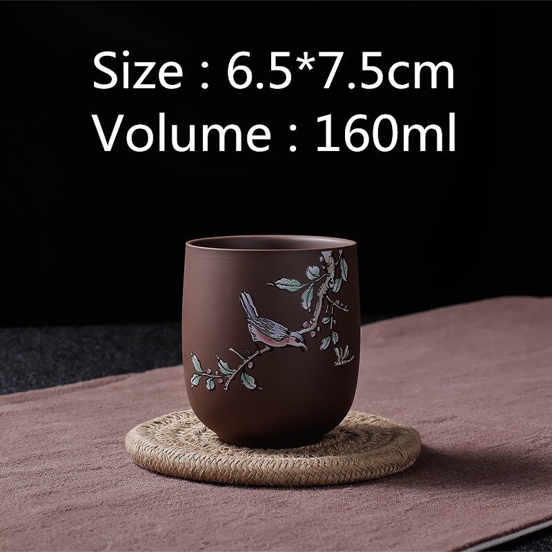 Handmade 160ml Ceramic Flower Cup Pastoral Bird Fl... – Vicedeal