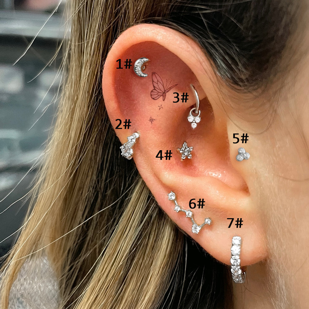 1 Stuk Tragus Helix Piercing Oor Rvs Oorbellen Gou... – Grandado