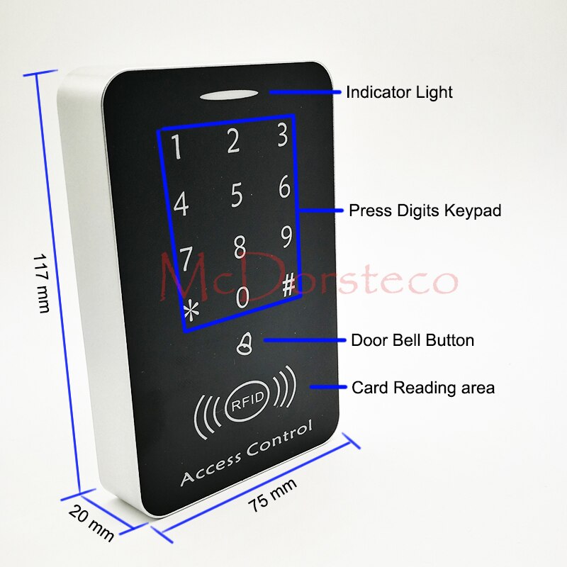 Keypad Proximity 125khz Rfid Card Door Lock Contro... – Grandado