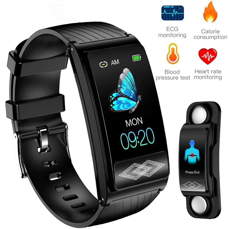 P10 ECG PPG HRV Smart Bracelet Men Hand Text Elect... – Grandado