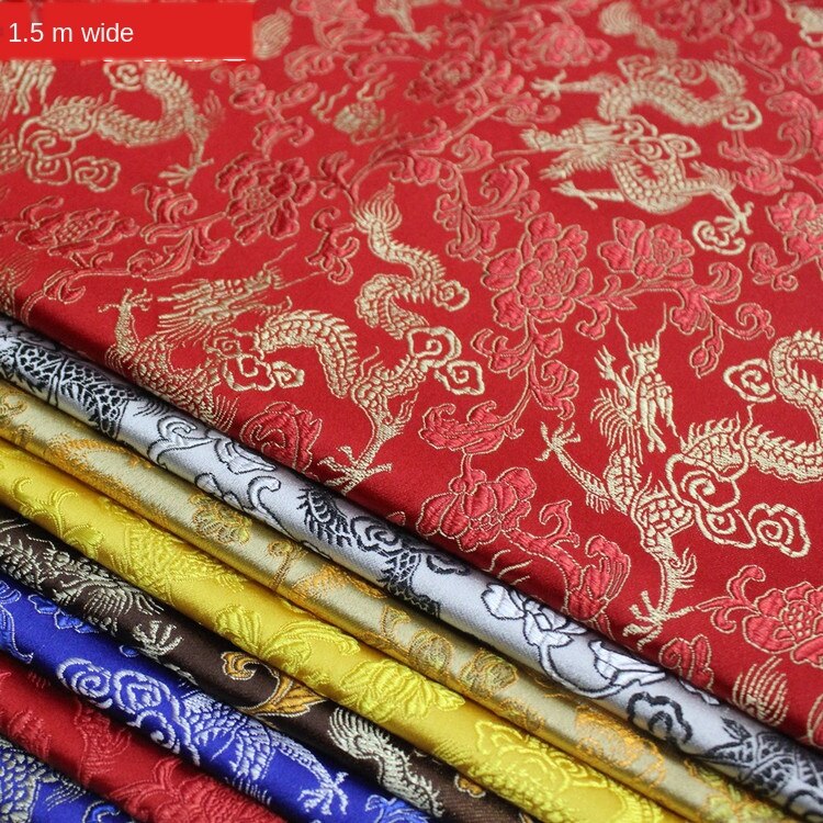 Width 59'' Chinese Dragon Jacquard Brocade Pattern... – Grandado