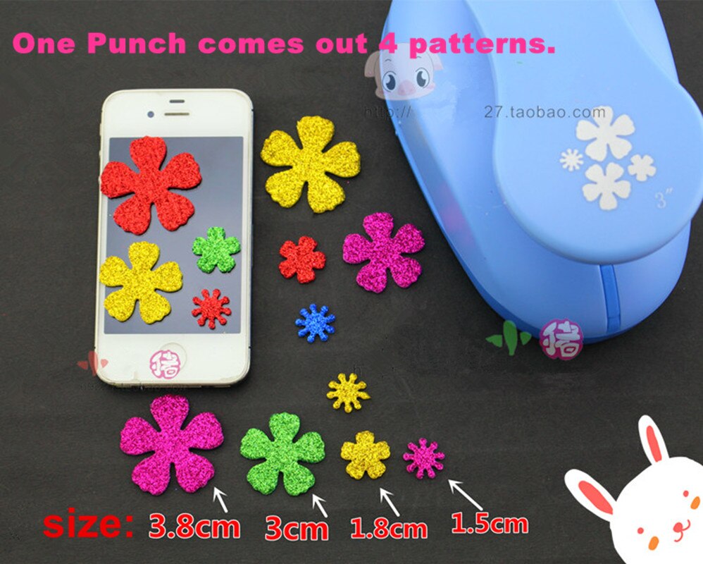 3 inch papier punch 4 stuks van bloem voor eva foa... – Grandado