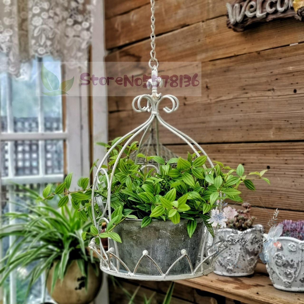 American country wrought iron hanging crown hangin... – Grandado