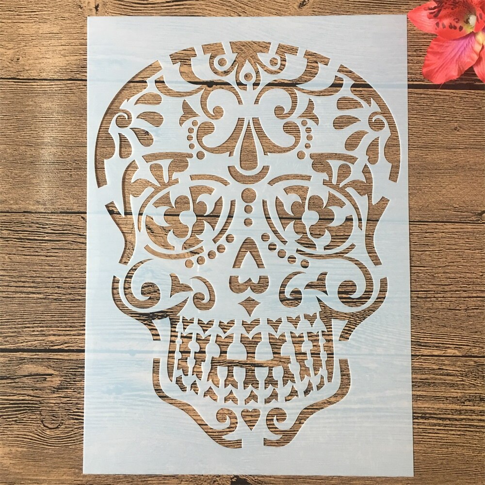 A4 29cm Skull Skeleton Ghost DIY Layering Stencils... – Vicedeal
