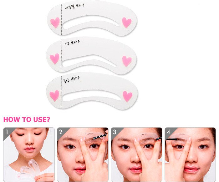3Pcs Different Magic Eyebrow Cards Stencil Makeup ... – Vicedeal