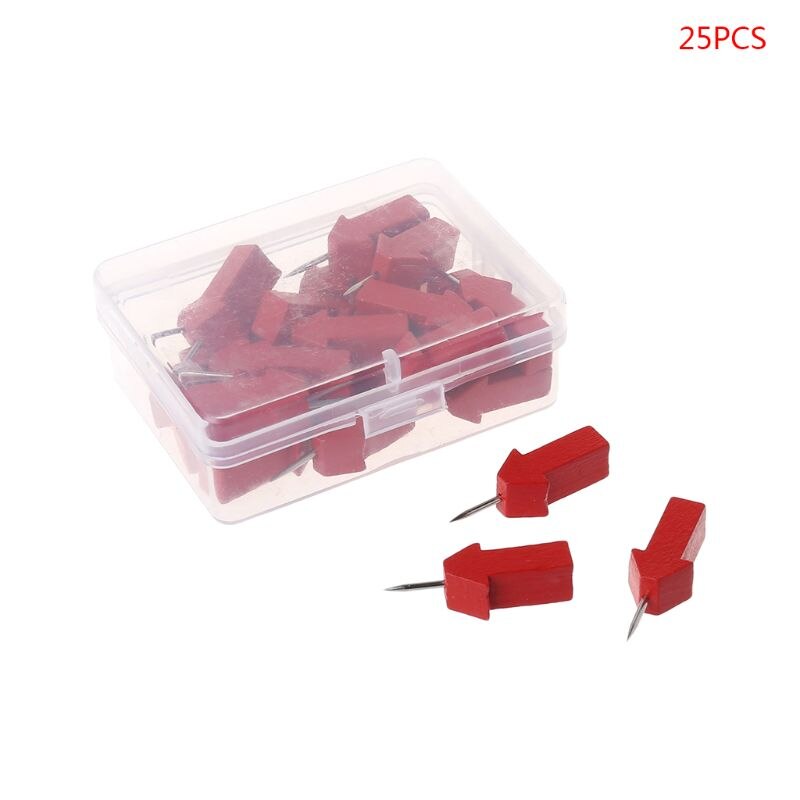 25/50pcs Arrow Map Markers Wooden Pushpins Photo S... – Vicedeal