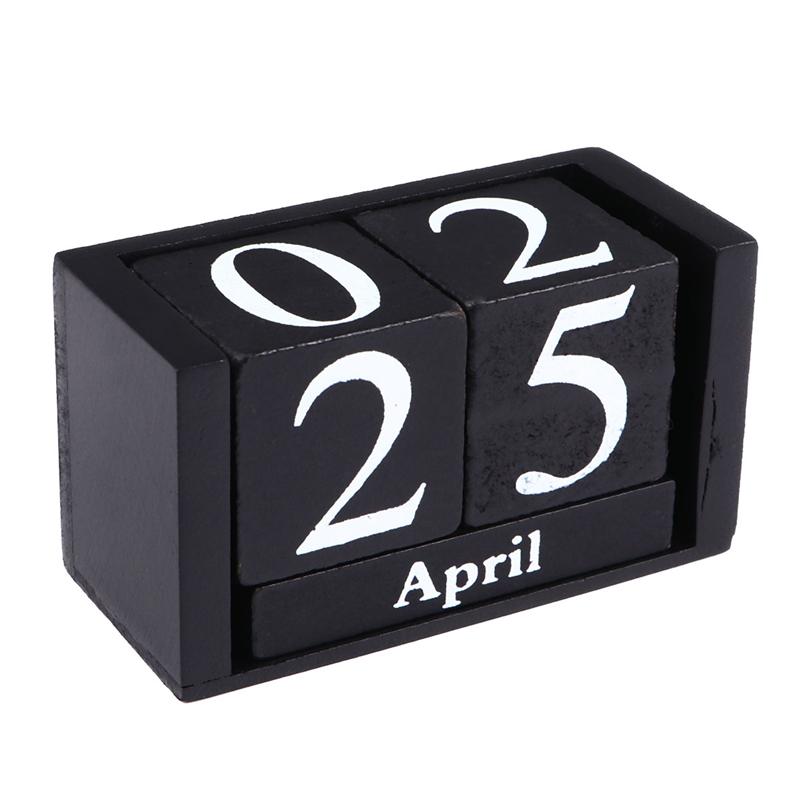Desktop Wooden Calendar Vintage Calendar Desktop W... – Grandado