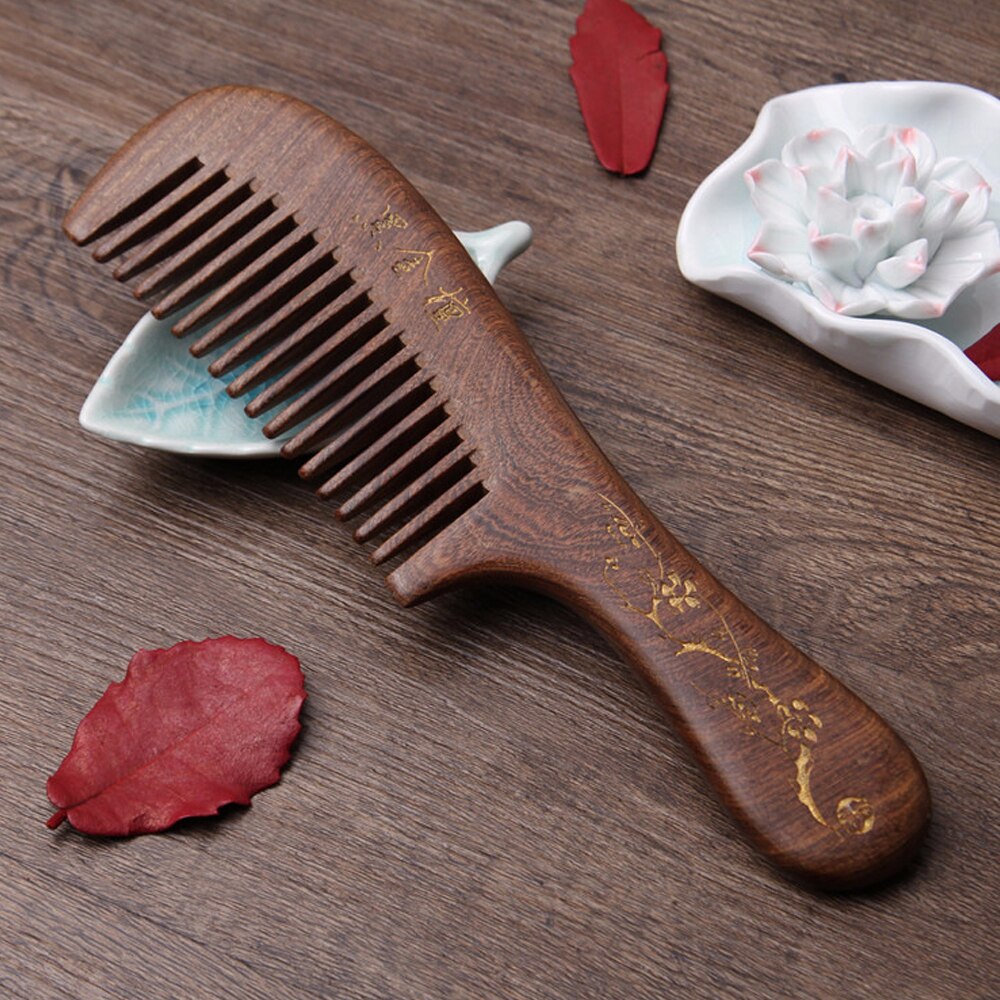 Natural Sandalwood Combs Solid Wood Carving Combs ... – Grandado