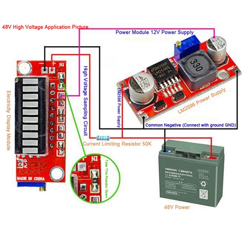 V3.2 Battery Capacity Indicator Module Colorful Ba... – Grandado