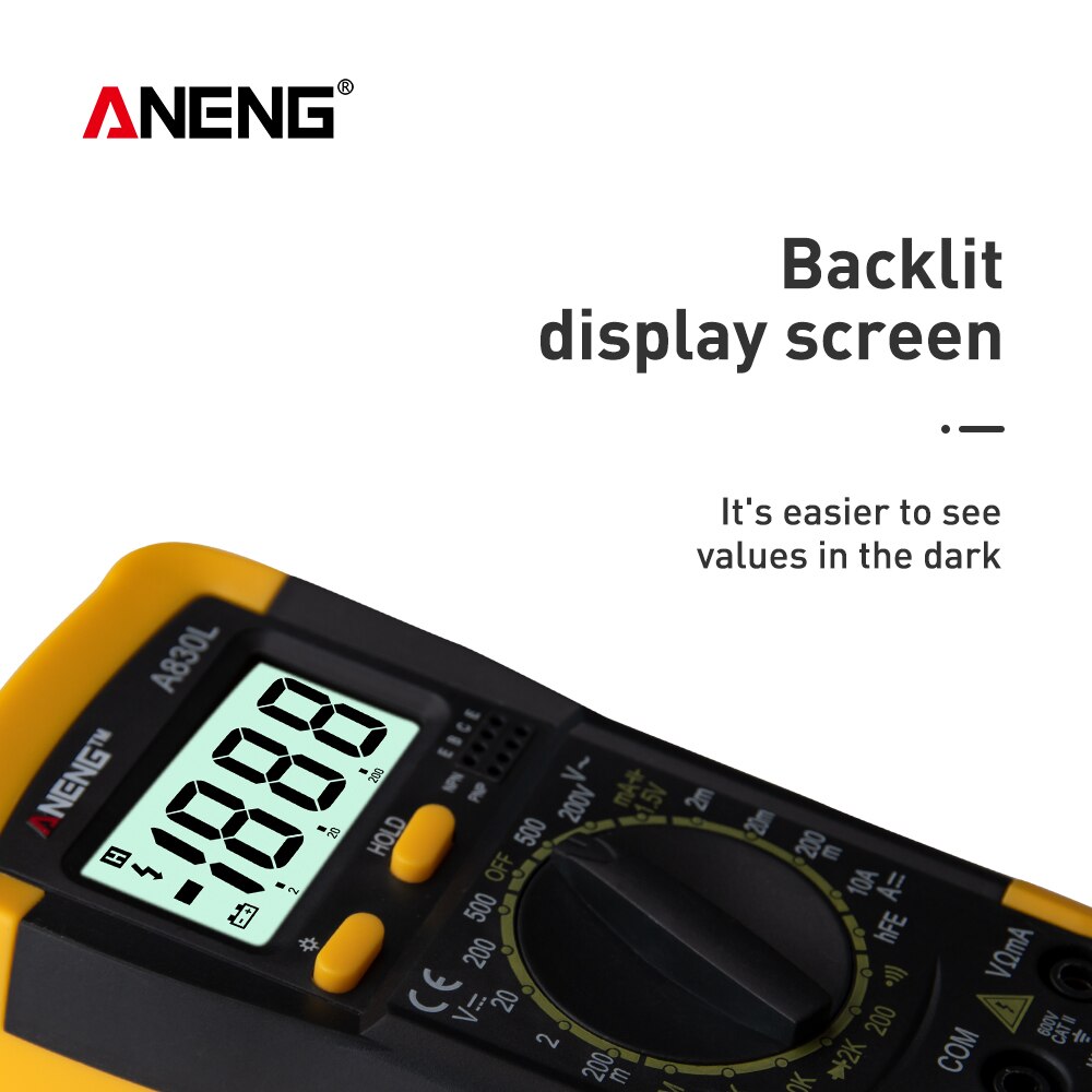 A830L LCD Digital Multimeter Elektrische Amperemet... – Vicedeal