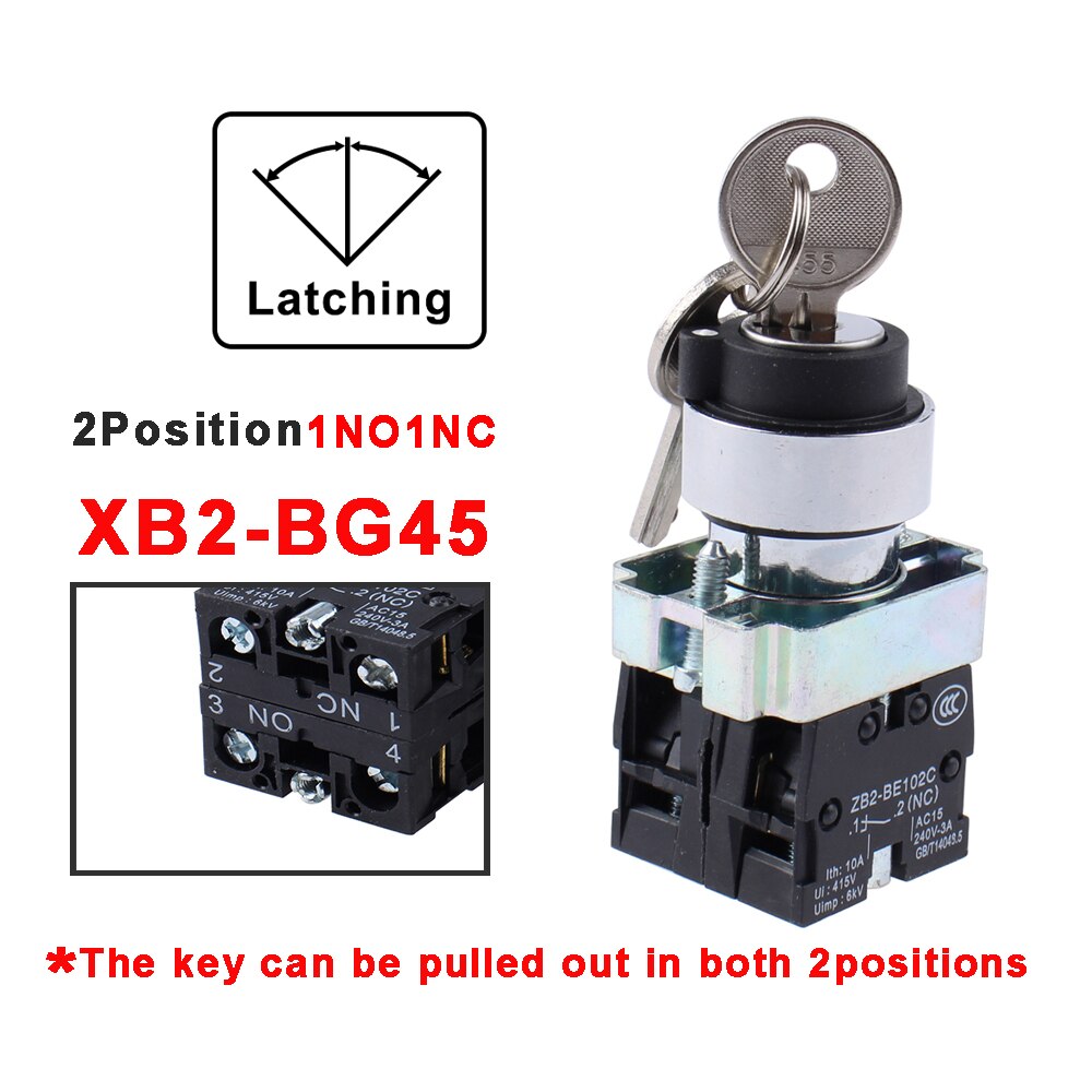 XB2-BG21/25/33/41/45/65/73 1NO/1NO1NC/2NO 2/3 posi... – Grandado