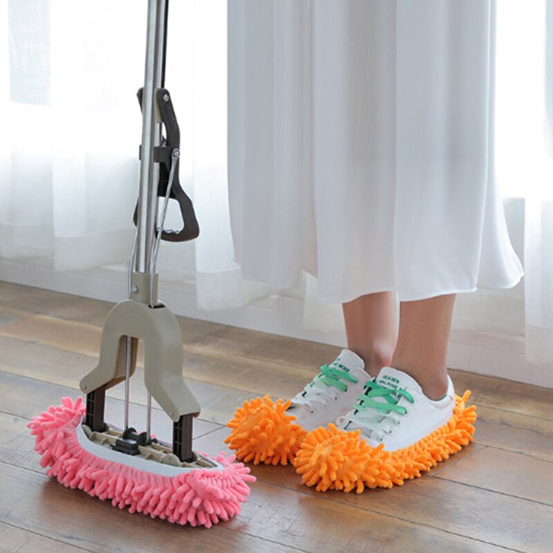 Single Chenille Mop Wipe Slippers Shoes Lazy Shoe ... – Vicedeal