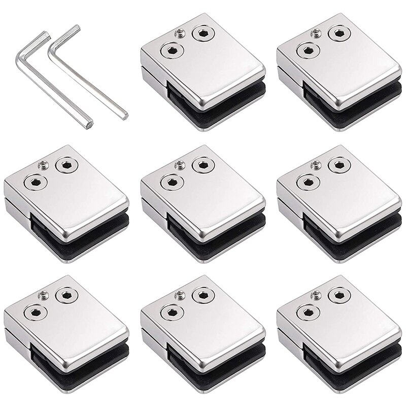 Glasklem 8-10Mm 8Pcs Rvs 304 Glasklemmen Verstelba... – Vicedeal
