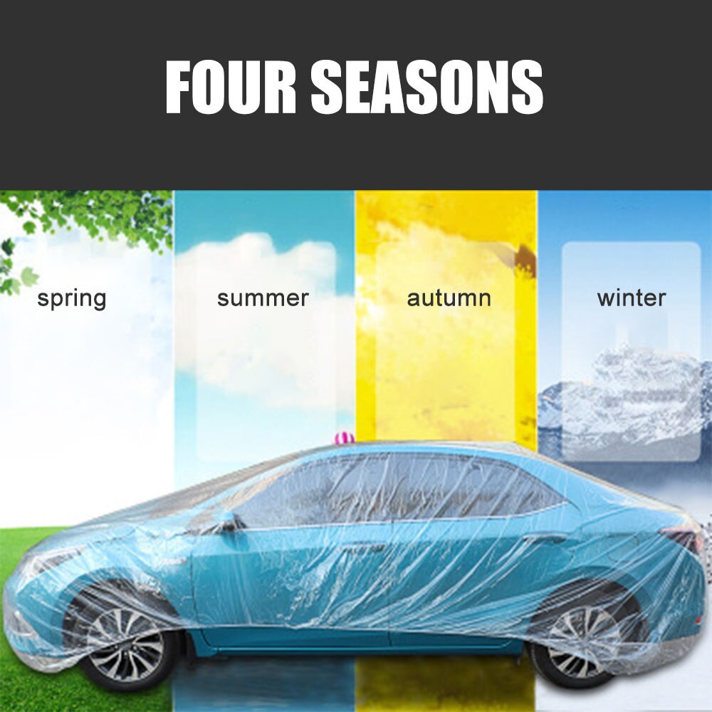 Disposable Plastic Car Cover with Elastic Band- Du... – Vicedeal