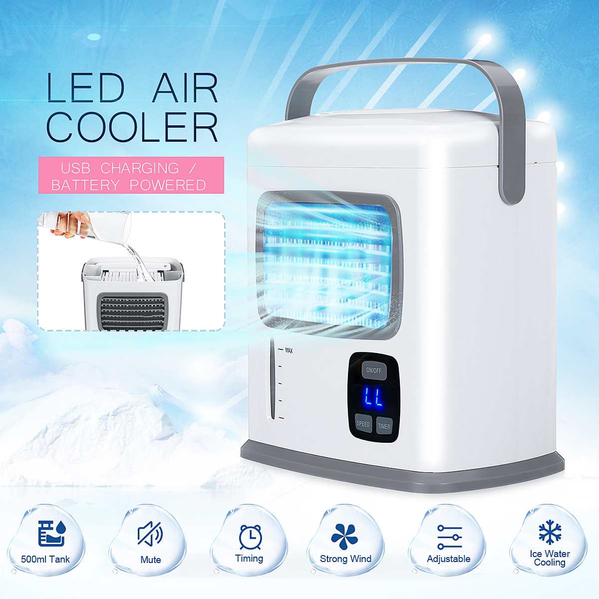 Mini Portable Air Conditioner Cooling Fan Humidifi... – Grandado