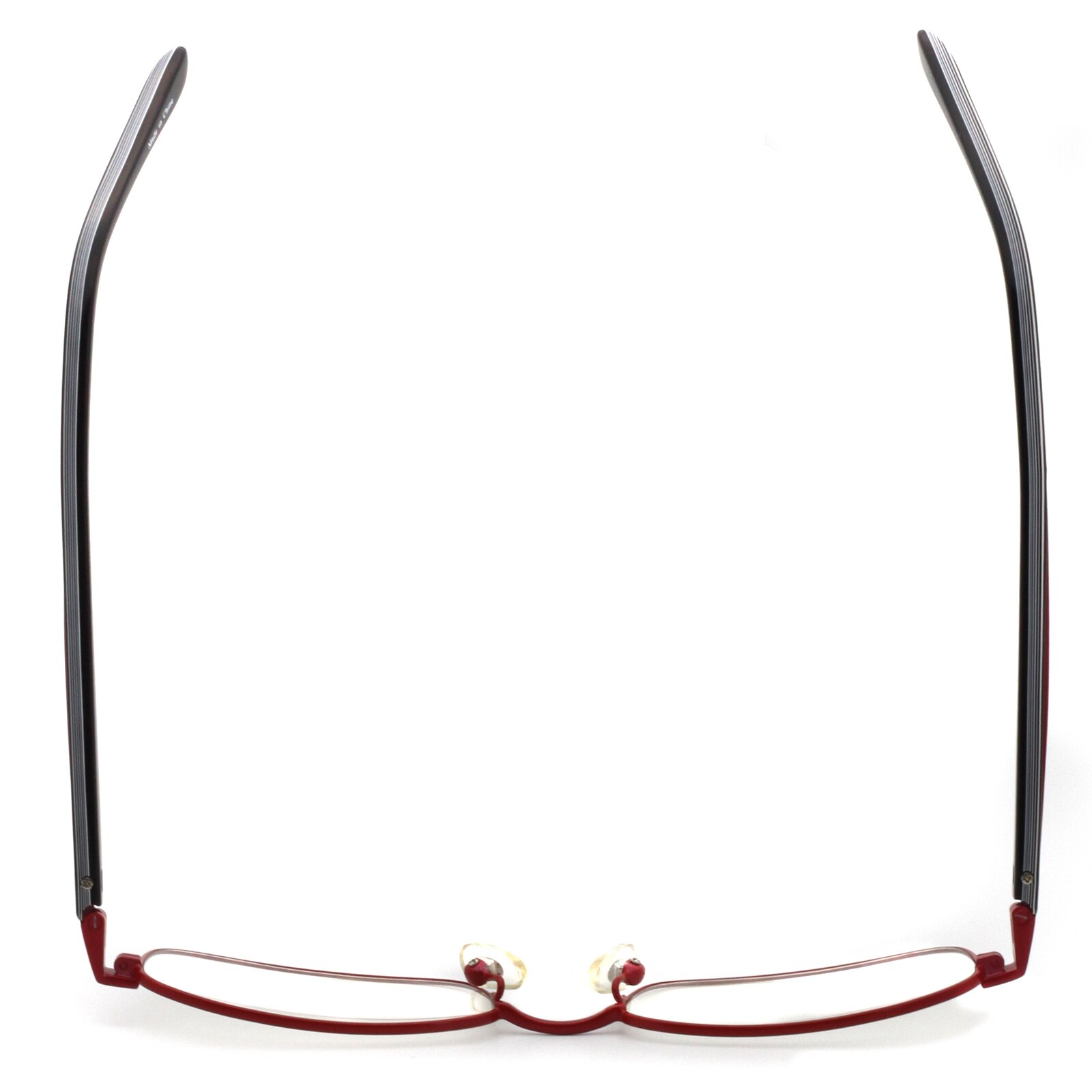 Red Metal Acetate Eyewear Glasses Optical Frame O0... – Grandado